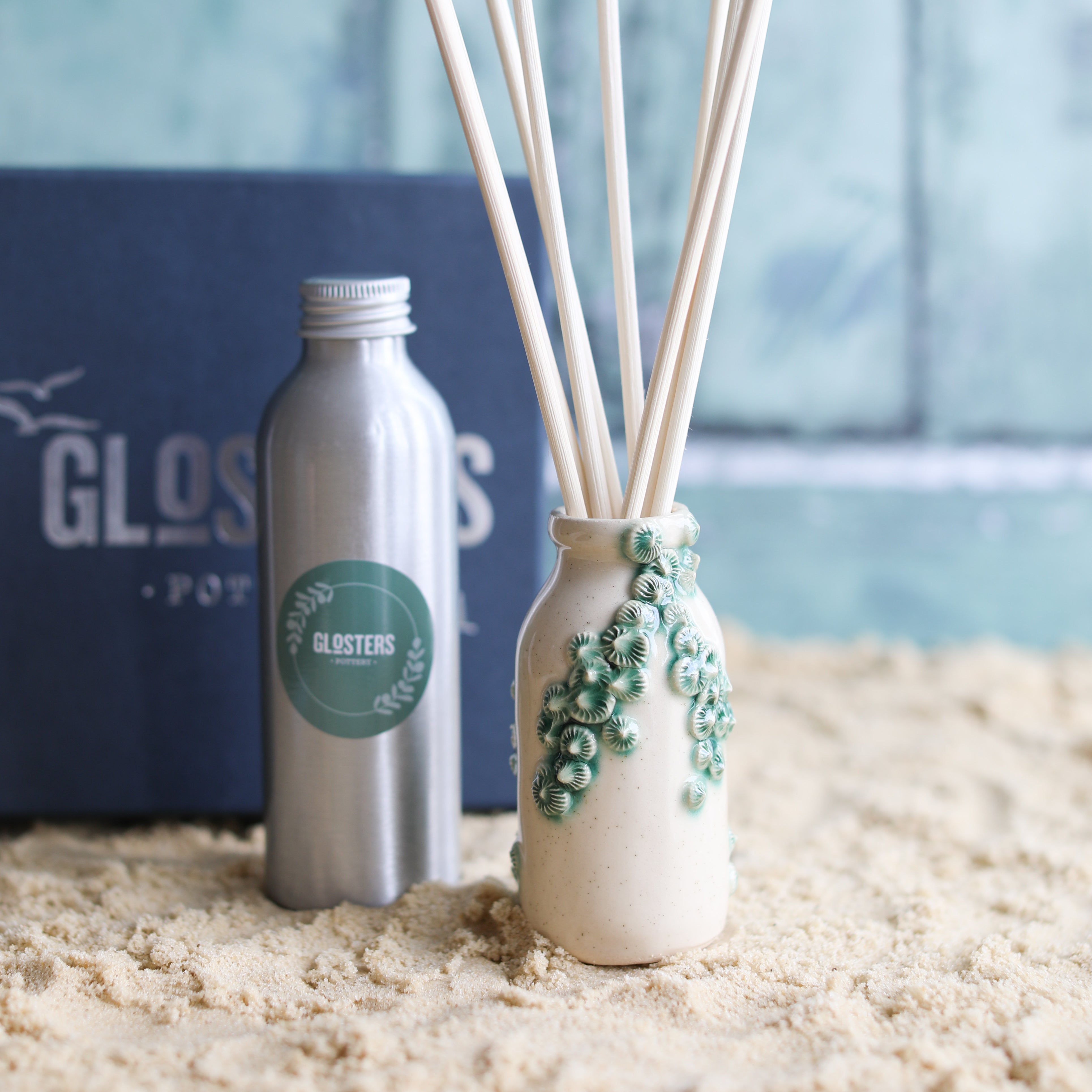 Milk Bottle with Barnacles Ceramic Reed Diffuser – Glosters