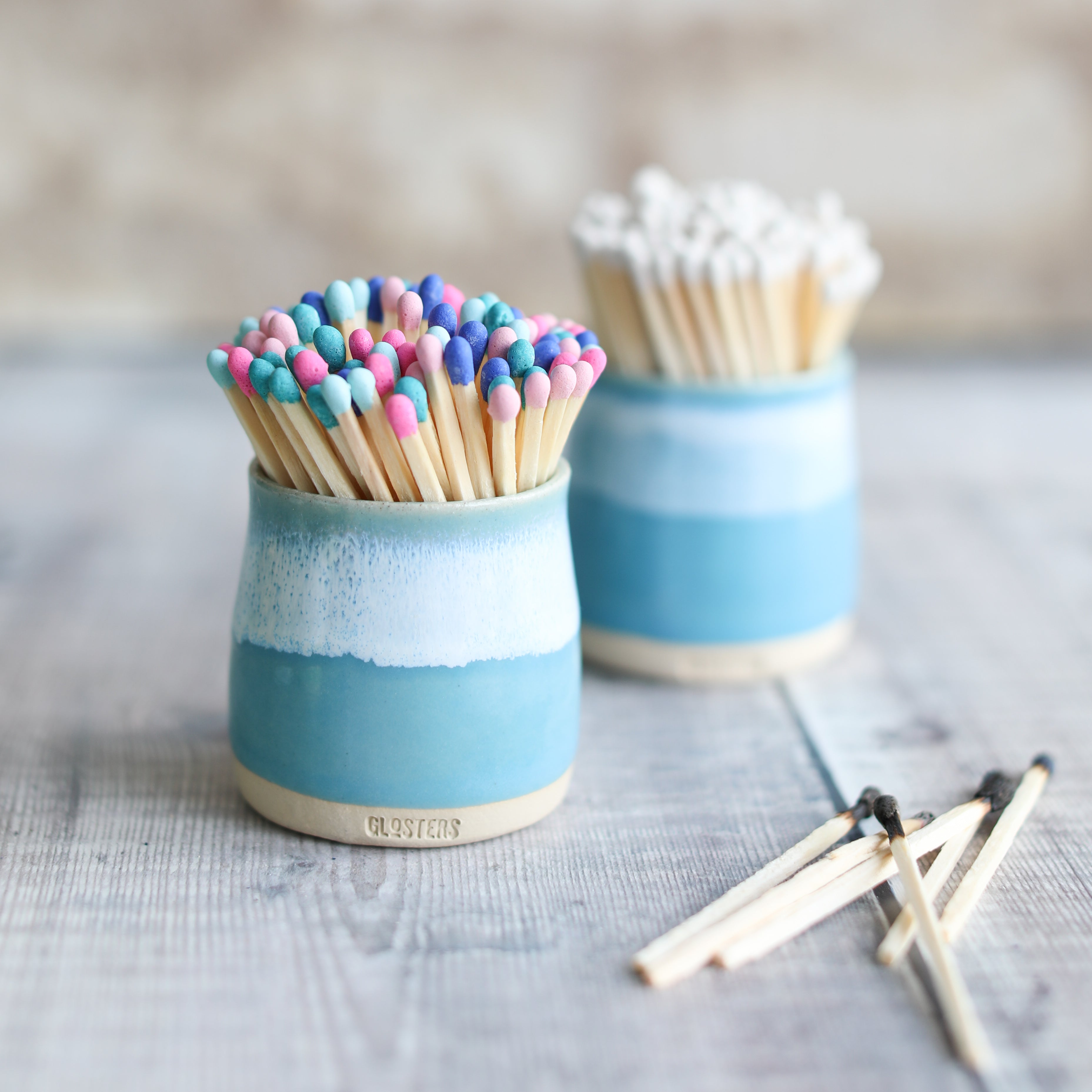 Ceramic Match Pot | Handmade Welsh Pottery Gifts | Glosters